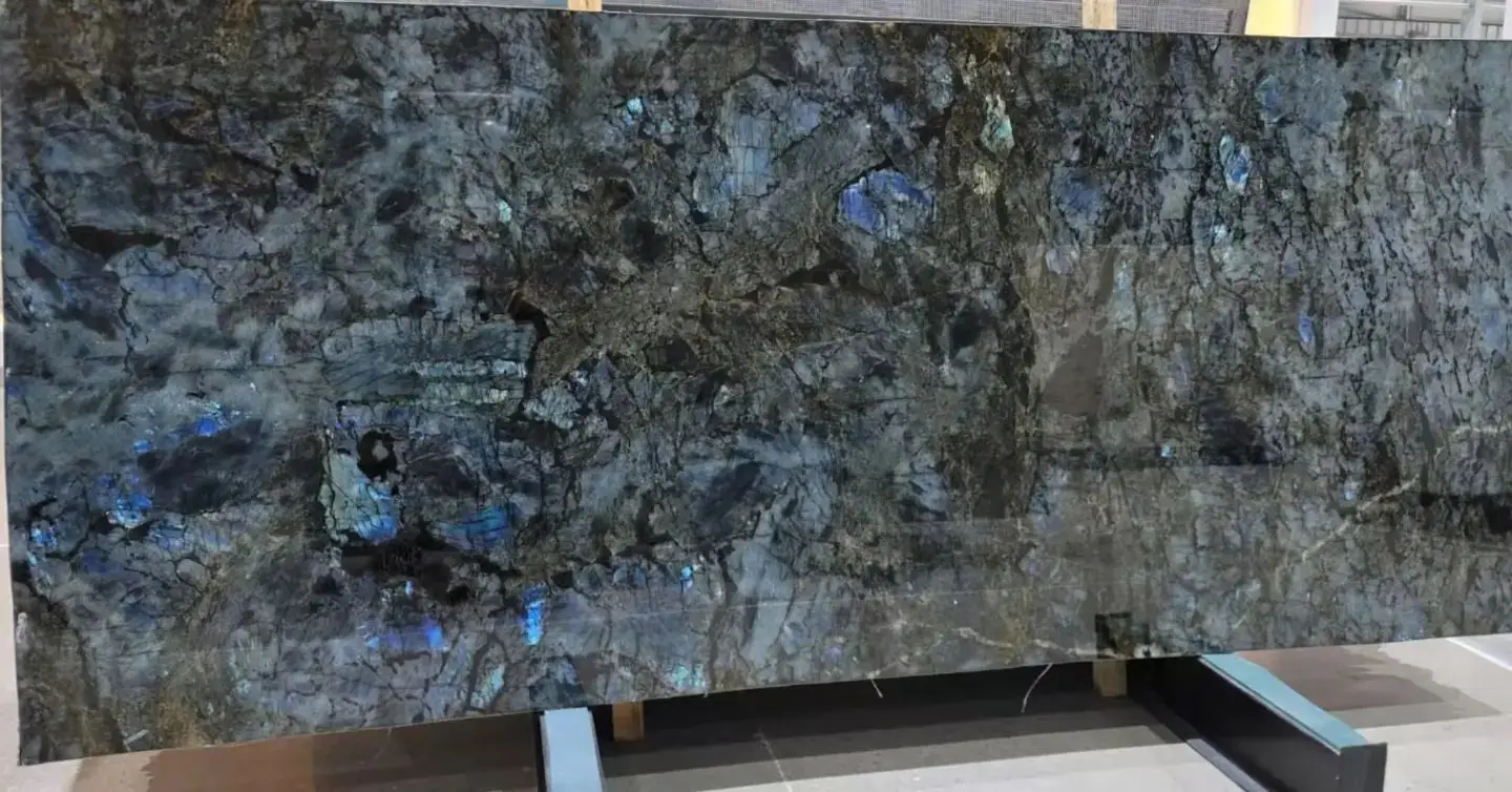 Natural Granite Flooring Tiles - Lemurian Labradorite Blue