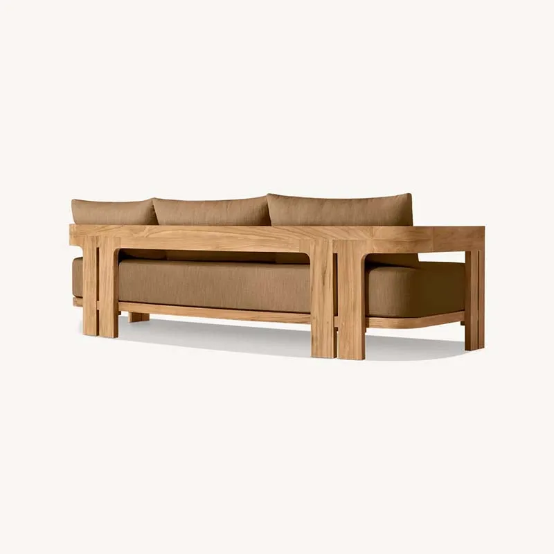 Luxury Teak Outdoor Sofa Set With Cushion Natural Teak Wood Furniture For Balcony Patio - Buy ...