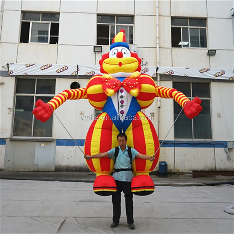 Waha 2m-3.5m Super Circus Clown Inflatable Doll Costume Adult Parade ...