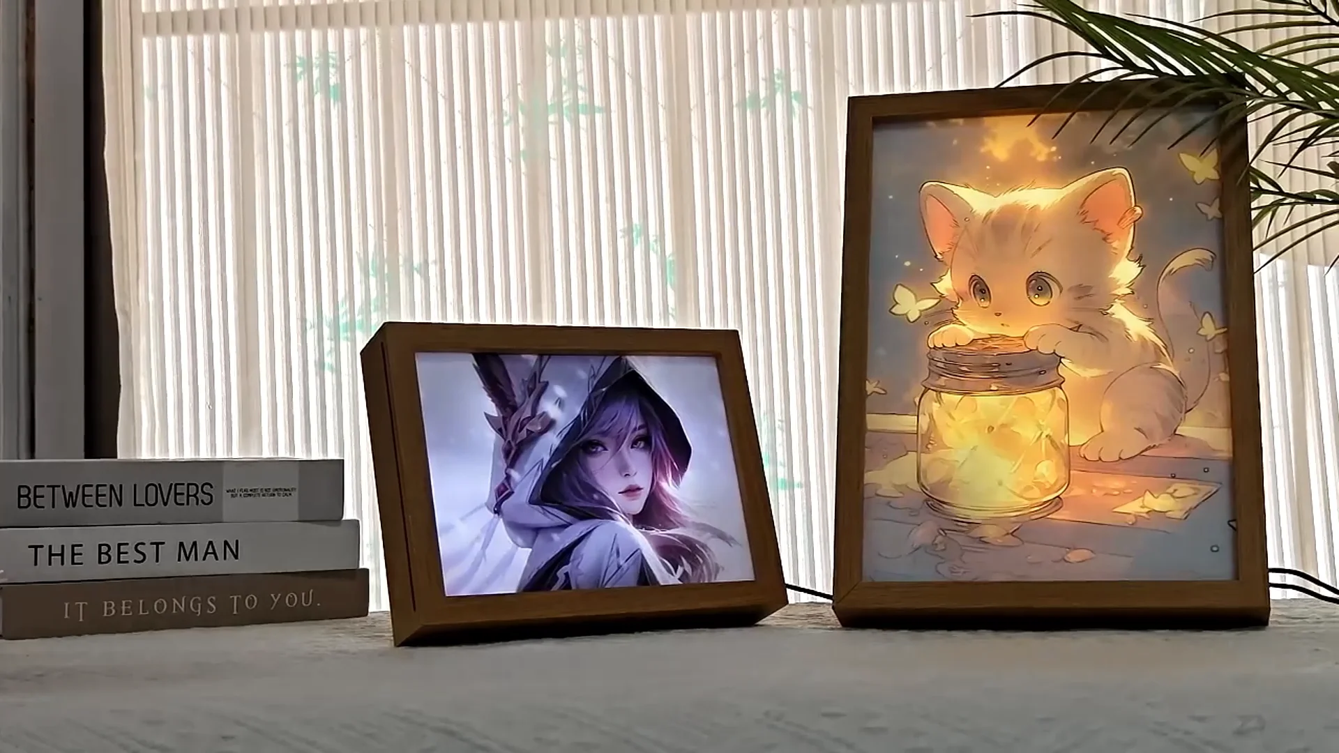 Honor Of Kings Han Xin Anime Painting Luminous Photo Frame Home ...