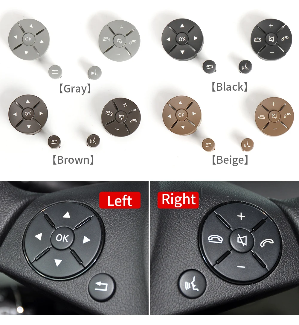 For Mercedes W204 W212 Steering Wheel Switch Control Buttons Car Multi ...