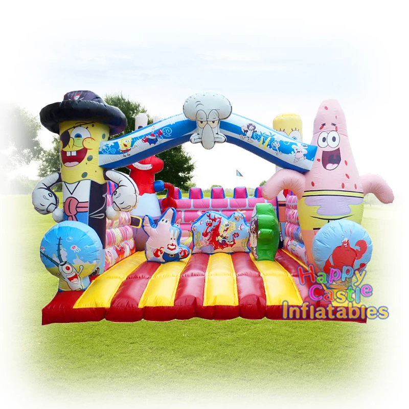 Cartoon kids inflatable bounce house inflatable kids playground for sale
