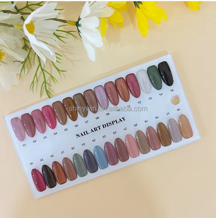40/48 Colors Nail Color Chart - Professional Display Board