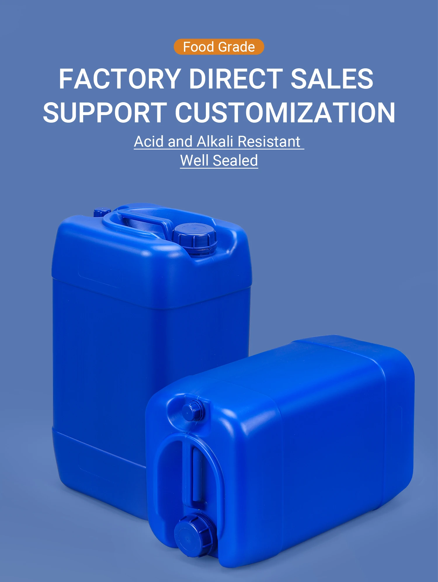 25 Liter Plastic Jerry Cans - Ideal for Chemical Storage