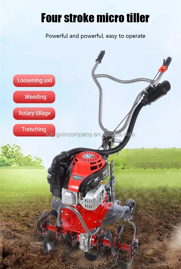 High Performance 6hp Vertical Shaft Engine Power Tiller Rotary ...