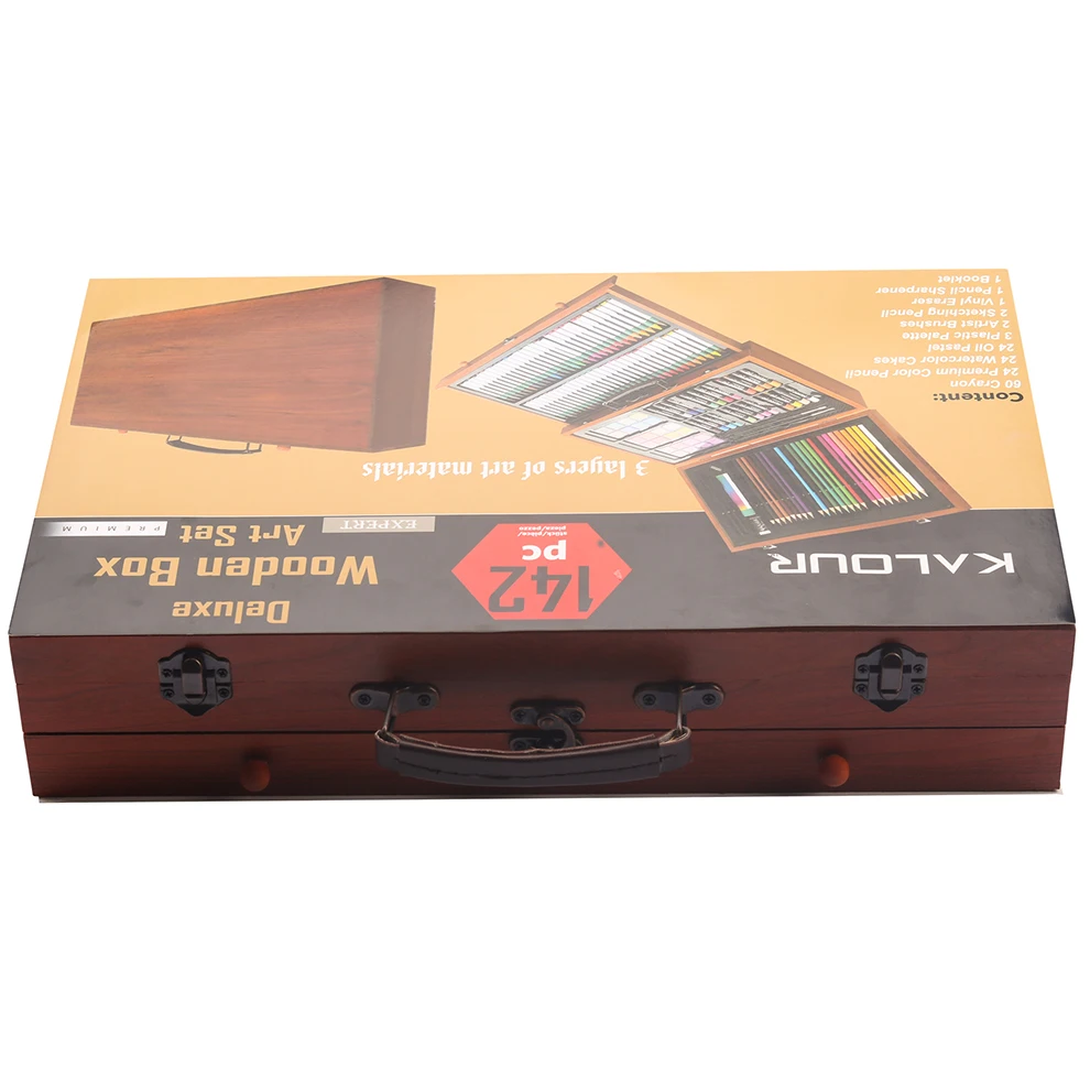 Amazon Hot Sale 142pcs Wooden Box Drawing Set For Drawing Gifts - Buy ...
