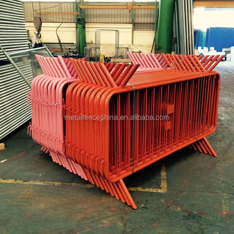 Colored Temporary Pedestrian Portable Metal Crowd Control Barrier ...