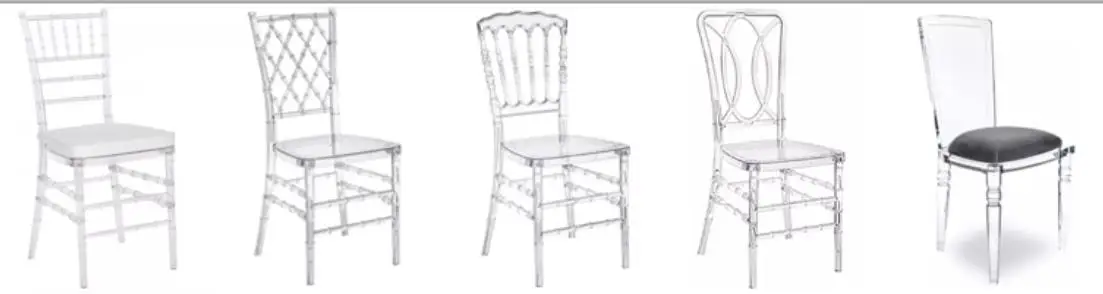 Luxury High Back Wedding Clear Acrylic Chairs Banquet Event Party ...