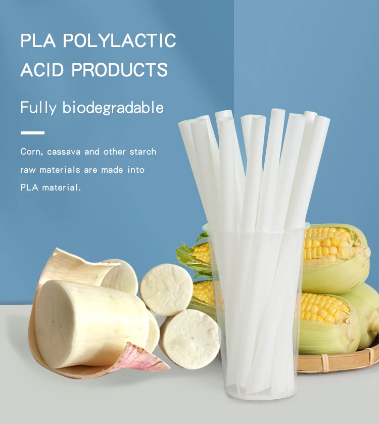 Customized Pla Pp Straw Degradable Kraft Paper Individual Packaging ...