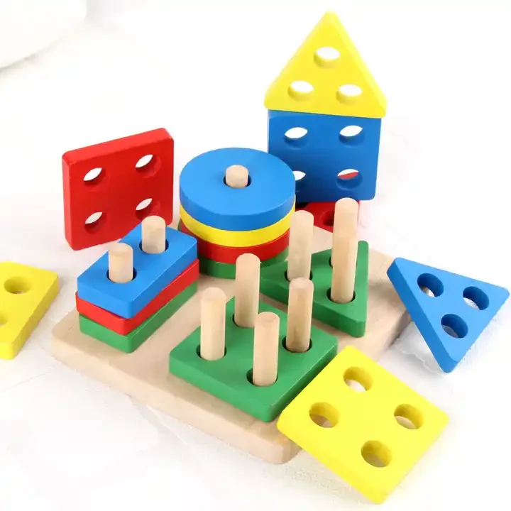 Geometric Wisdom Plate Children Educational Wooden Toys Wooden ...