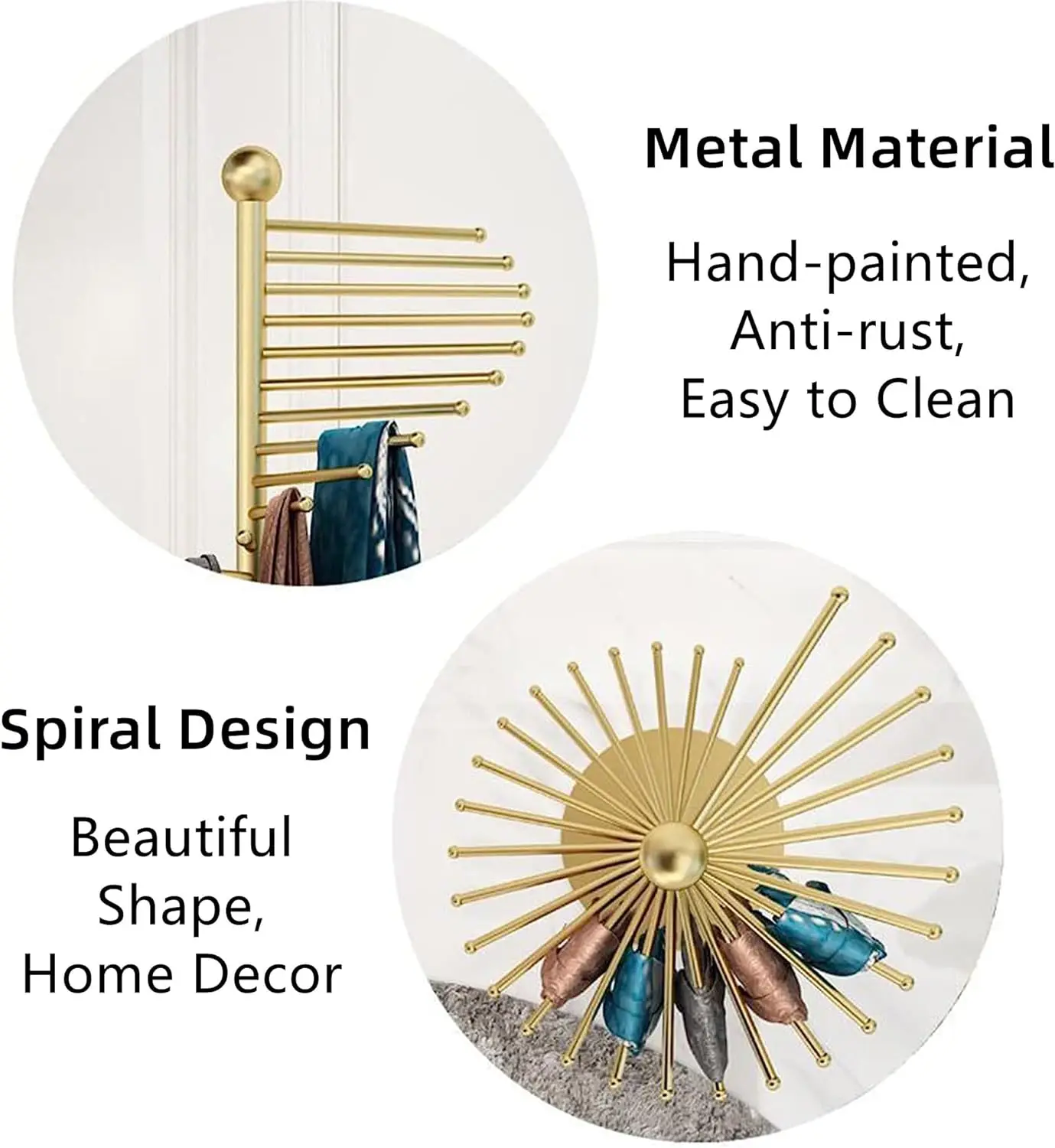 High Quality Spiral Clothes Display Rack Gold And Silver Hijab Hangers ...