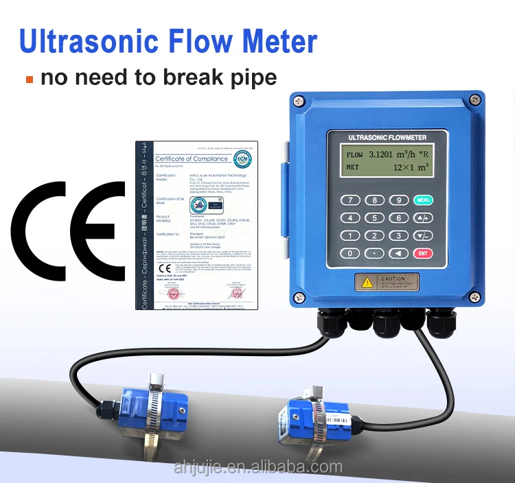 Digital Sensor Portable with 4-20mA RS485 Modbus Liquid Water Sea Water Sewage Alcohol Flowmeter ...