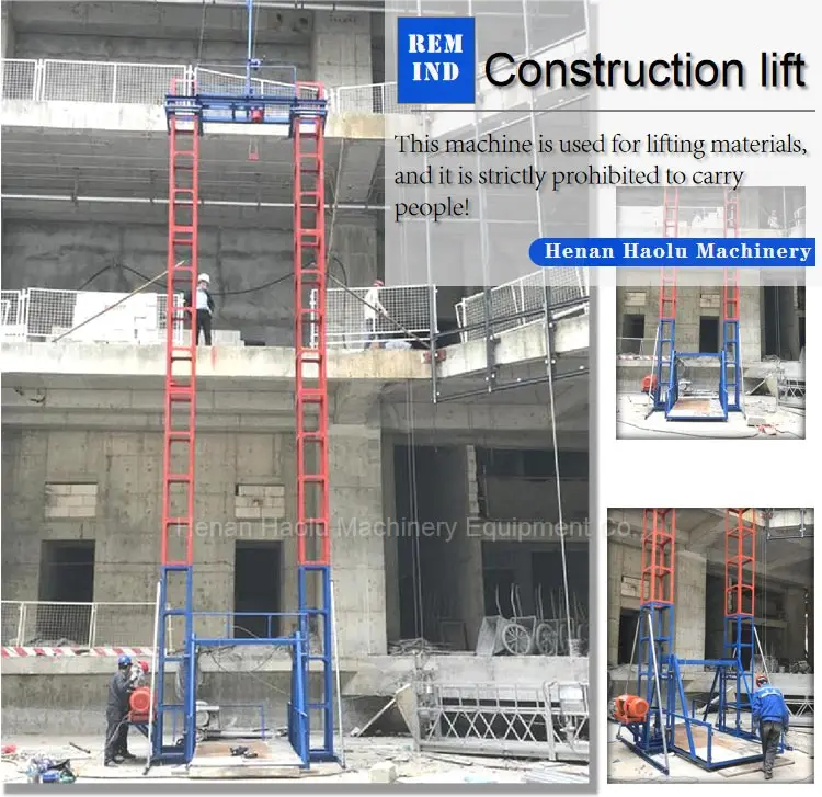 High Efficiency Construction Lift Hoist for Building Sites
