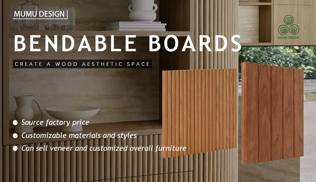 MUMU DESIGN AtractiveTrapezoidal Groove Walnut Veneer for Furnitures ...