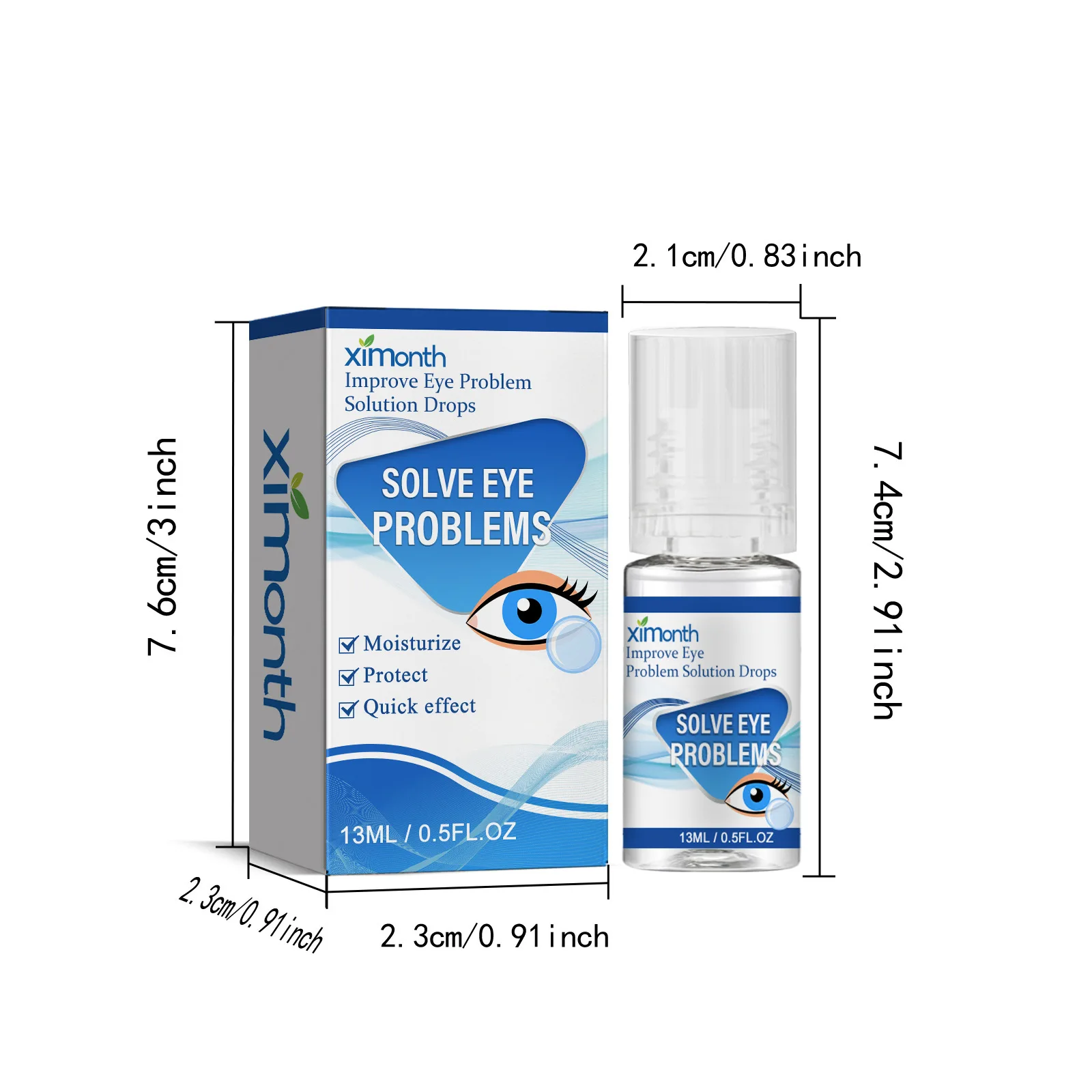 Ximonth Myopic Eye Drops For Eye Fatigue Swelling Blurred Vision Mild ...