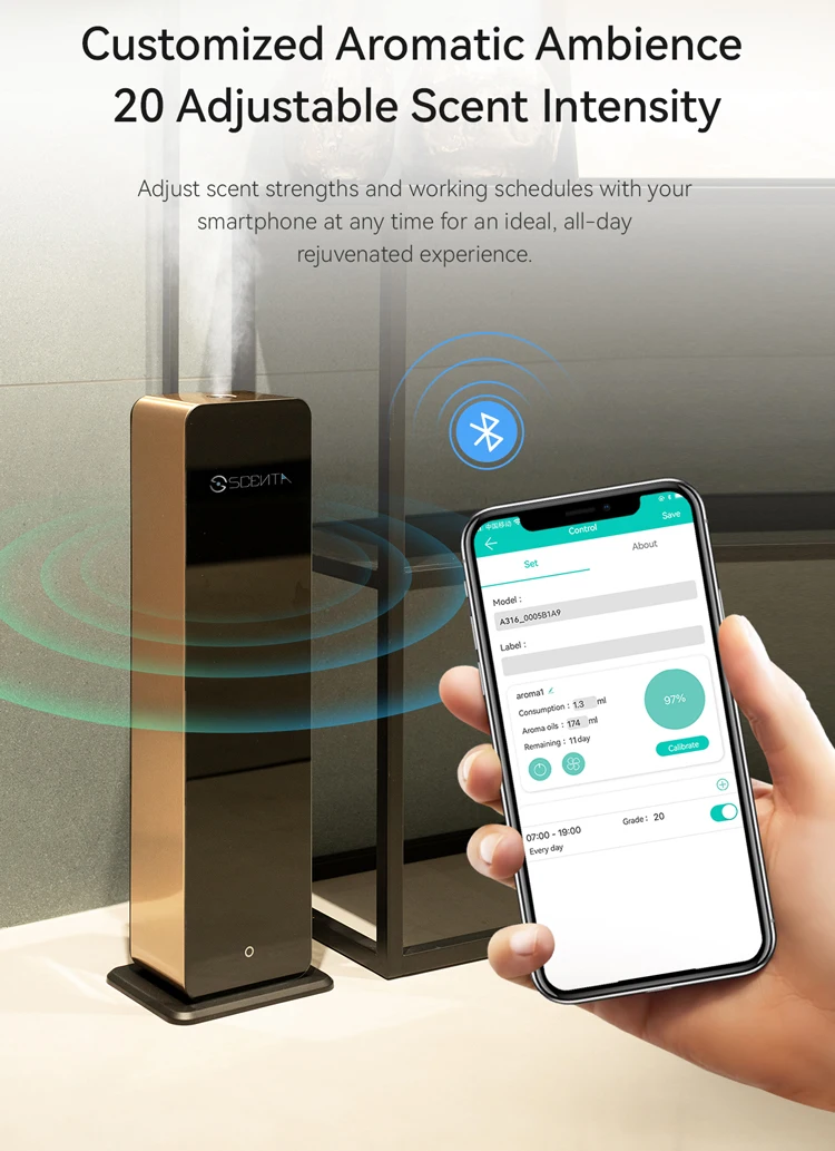 SCENTA Luxury Commercial Electric Smart Hotel Lobby Aroma Diffuser