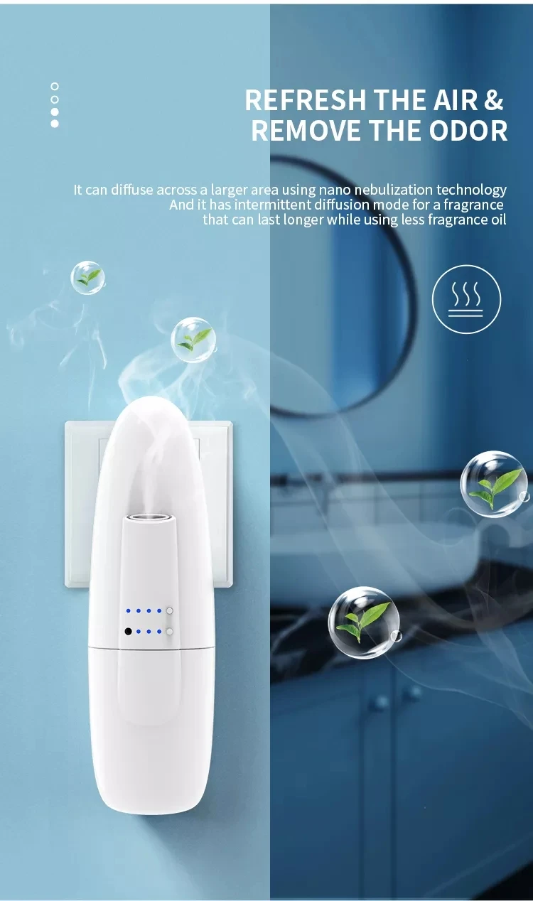 Portable Wall Plug in Electric Home Scent Nebulizer Button Control ...