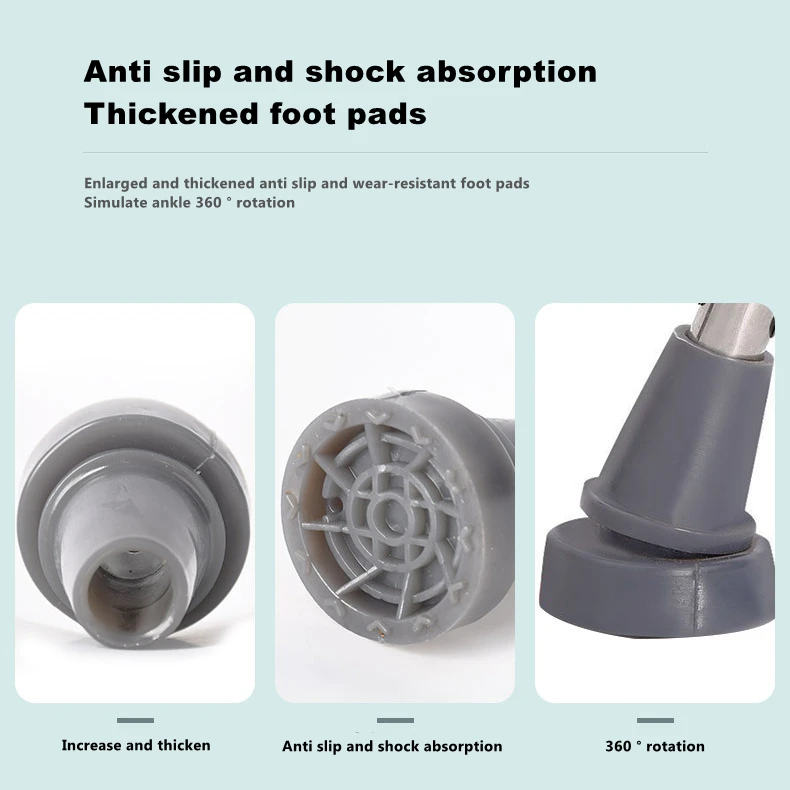 Aluminum Alloy Underarm Crutches Medical Portable Comfortable ...