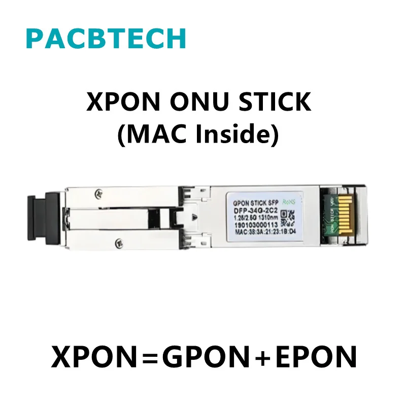 Pon Stick Epon Gpon Xpon Sfp Onu Stick With Mac Pppoe Ipoe Hgu Sc ...