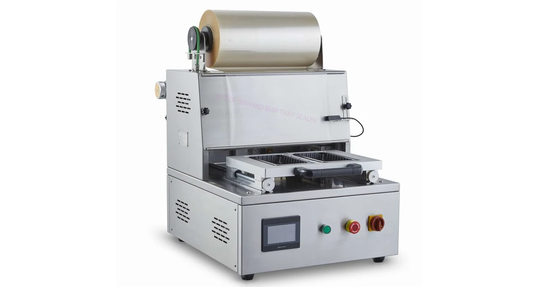 DQ400T-E Food Nitrogen Gas Flushing MAP Tray Sealer Modified Atmosphere ...