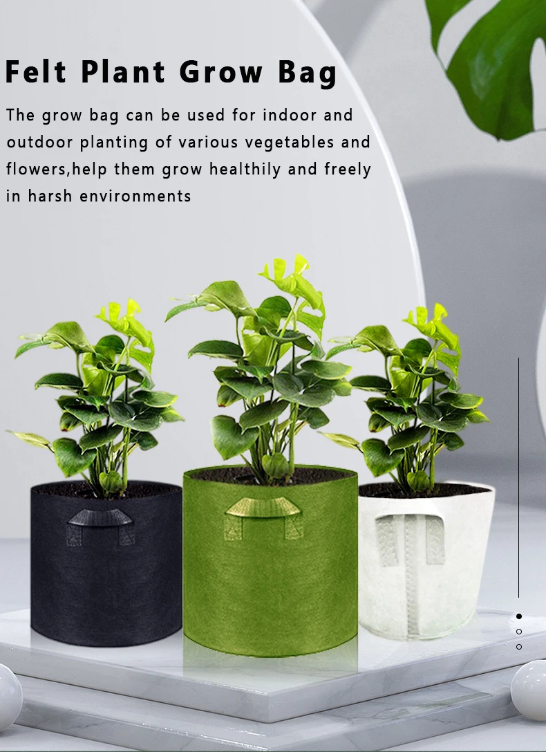 Grow Root Control Container Bag Felt Grow Bag Plant Tree Seeding Fruit ...