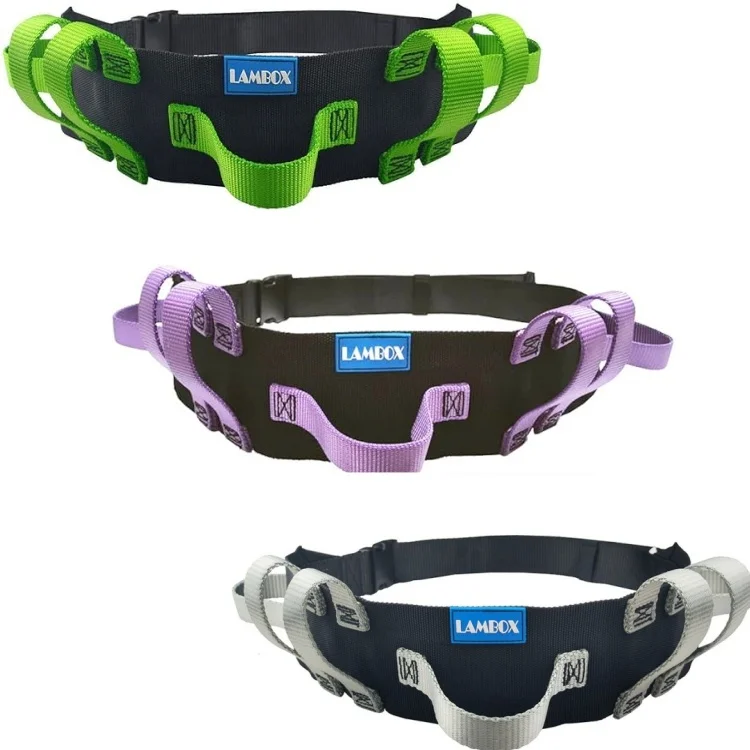 Heavy duty standing walking assist gait transfer belt with 7 handles ...
