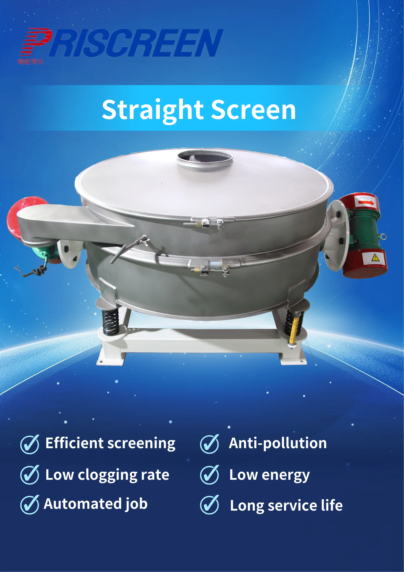 High Precision Square Gyratory Inline Sieve Core Motor for Fine ...