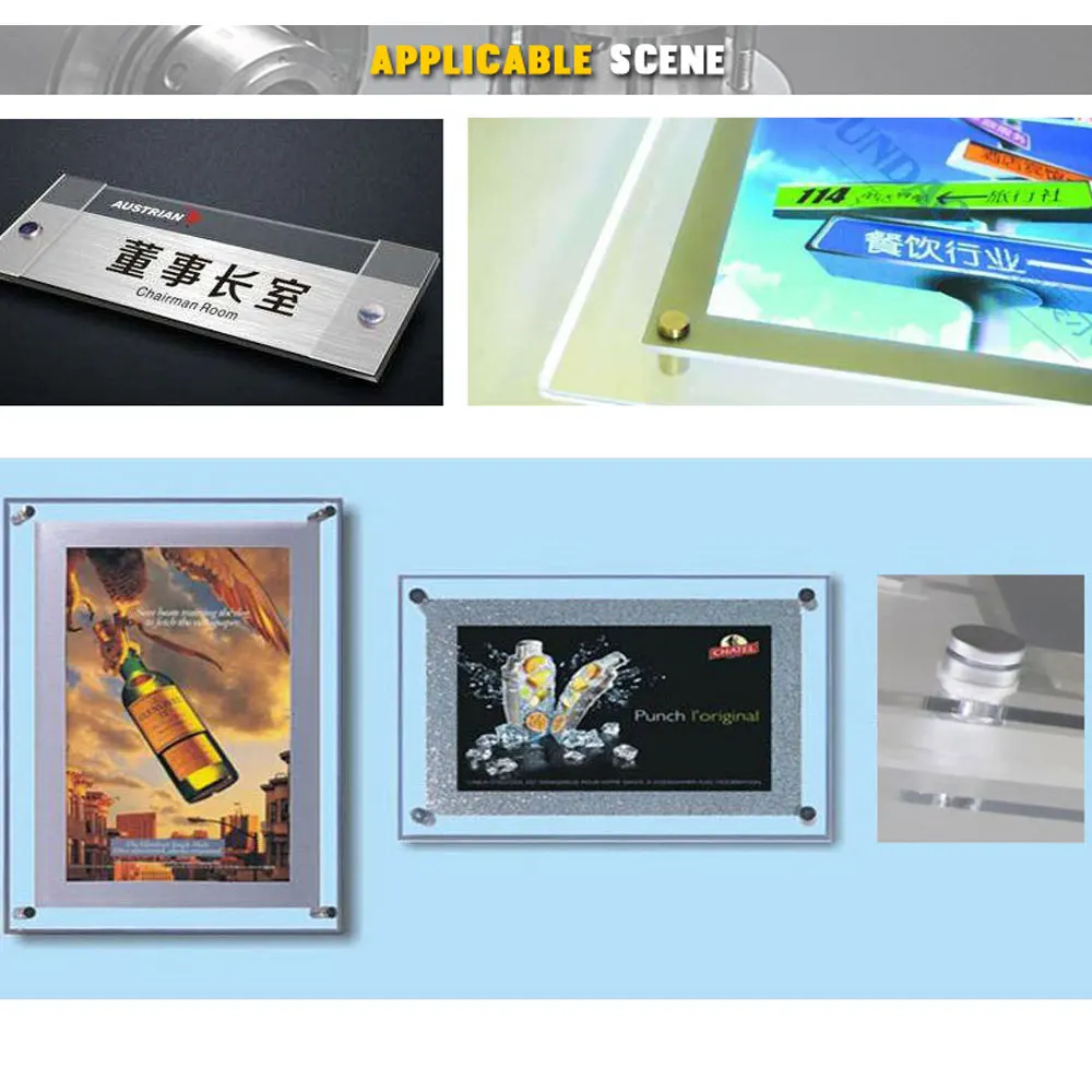 OEM Stainless Steel LED Sign Standoffs Screw Type Advertisement Holder ...