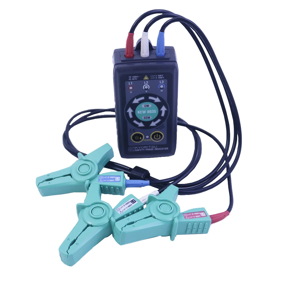 Kyoritsu8035 Non-contact Safety Phase Indicator Phase Rotation Tester ...