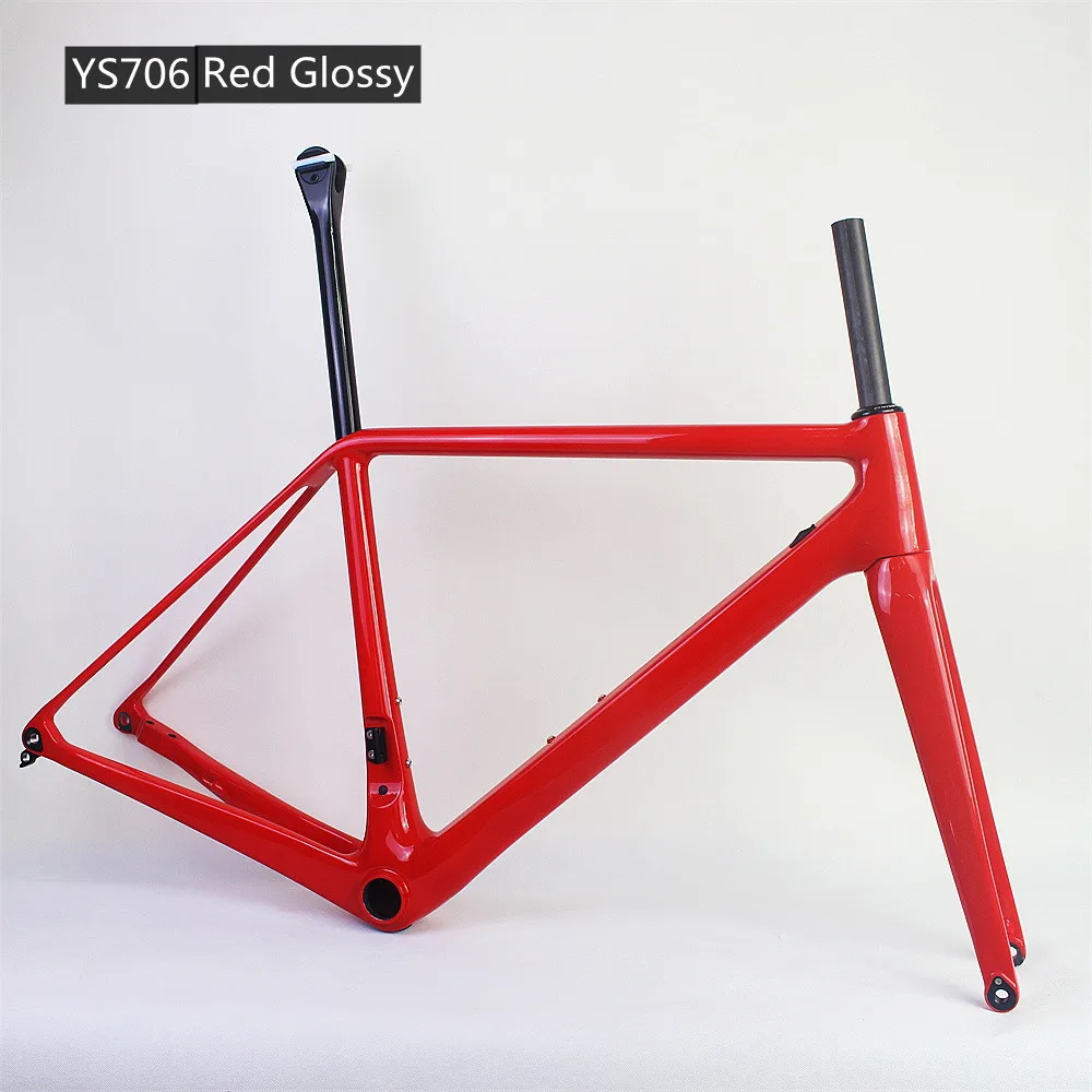 Winowsports Monocoque High Modulus Carbon Frames Road Bike 27.2mm Seatpost Disc Frame 700c Road ...