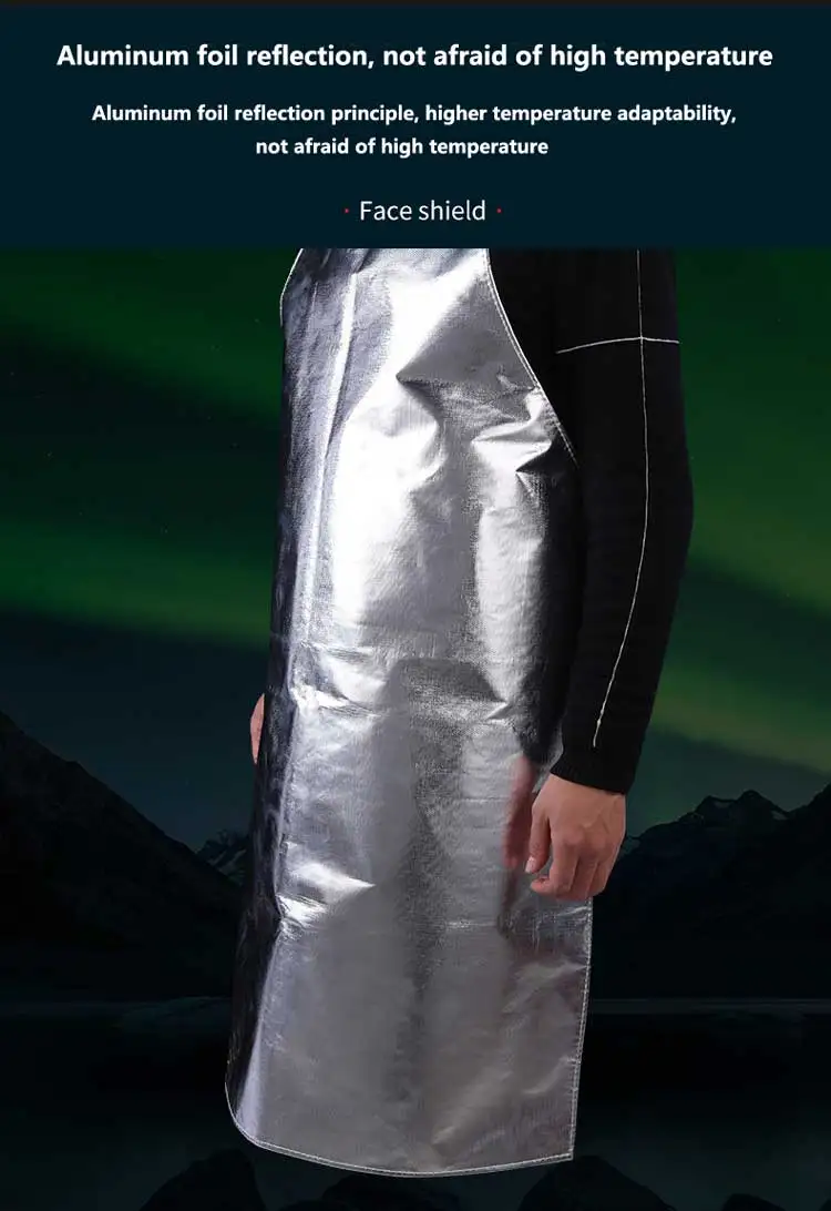 PPE Premium Quality Heat Radiation Welding Apron Aramid Aluminum Plated ...