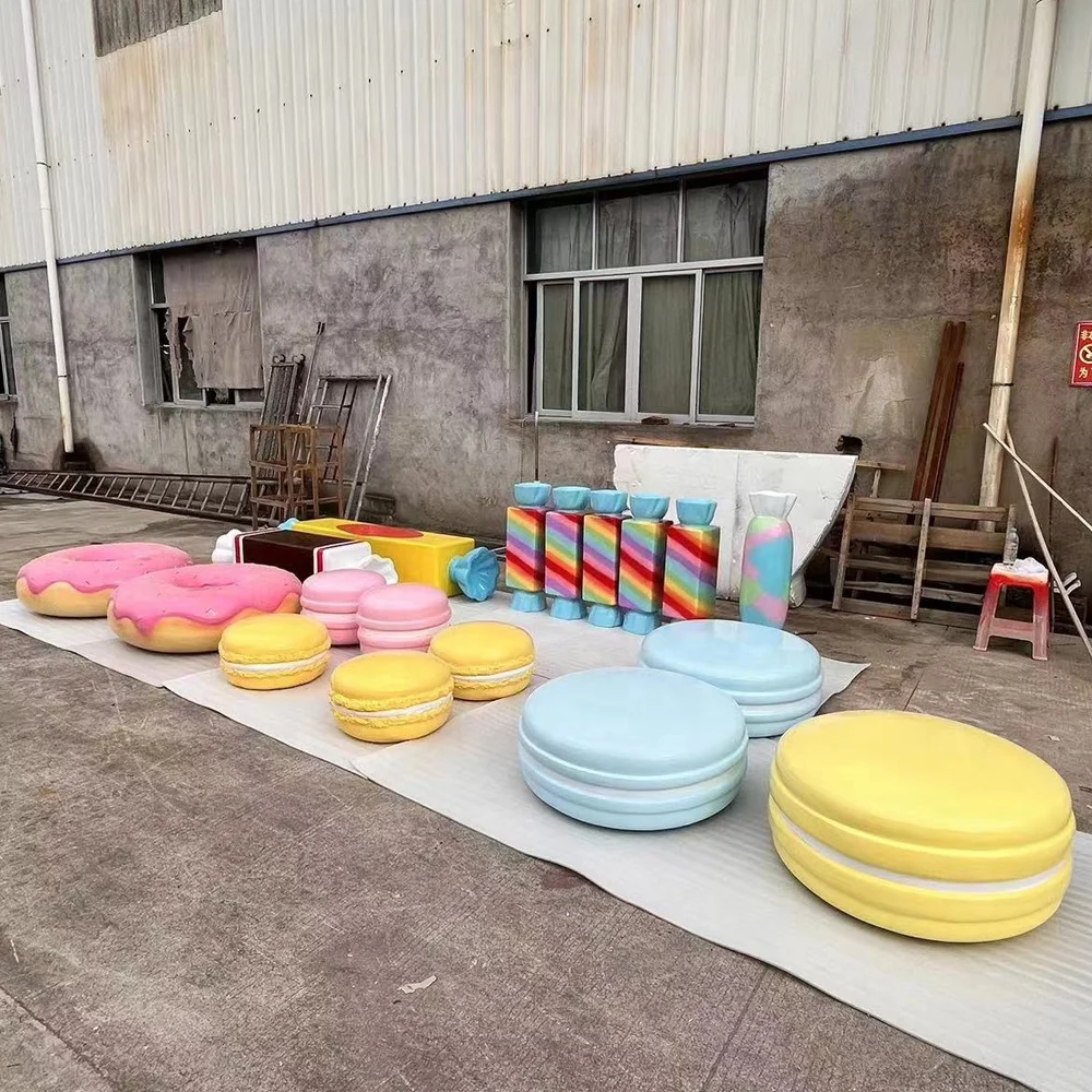 Giant Art Life Size Cone Props Fiberglass Resin Candyland Statues ...