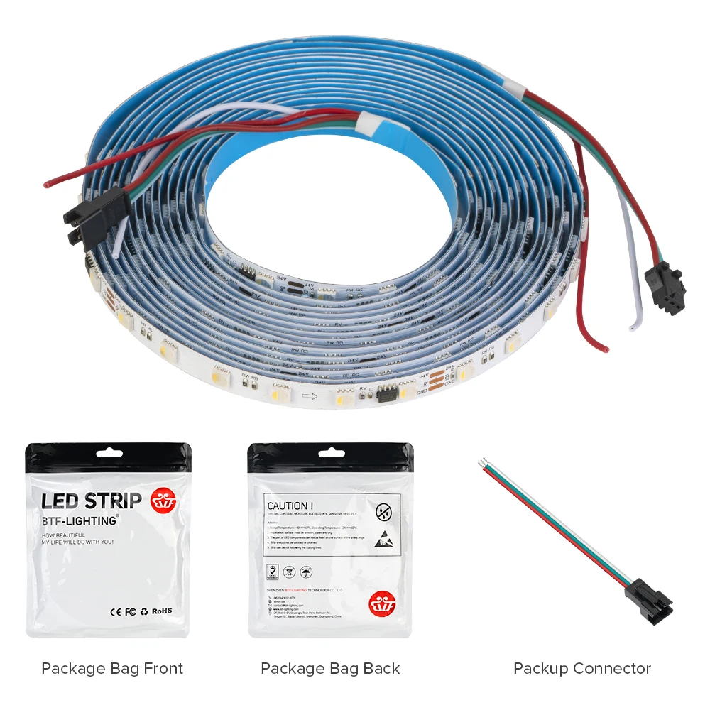 Btf-lighting Ws2814 12v 24v Rgbw 4 In 1 Led Strip Ws2811 Similar Sk6812 Rgbww Rgbcw Addressable ...