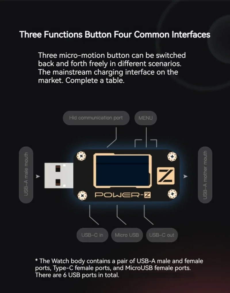 QC3.0/2.0 0-24V POWER-Z KM001 PD Tester USB Digital Voltmeter Testing ...