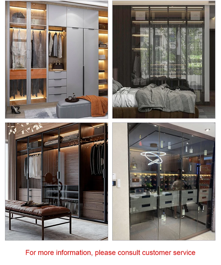 Aluminum Furniture Profiles Aluminium Wardrobe Profiles Powder Black ...