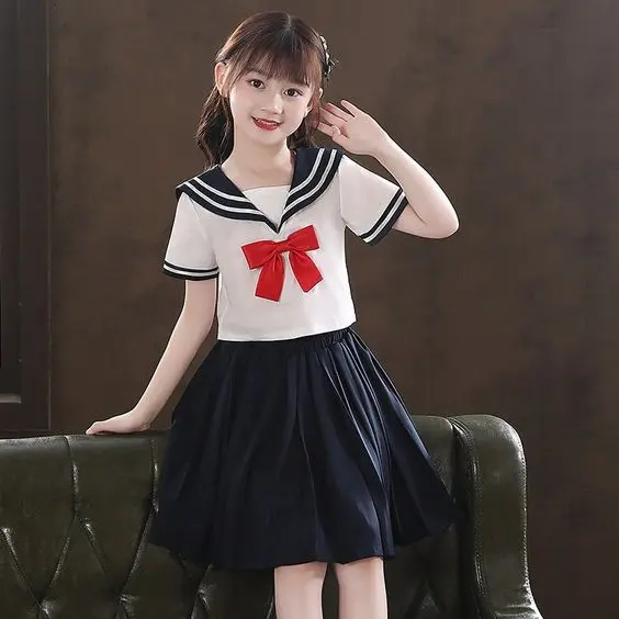 Japanese Girl Sailor Jk Uniform Girl Primary High School Korean Kids