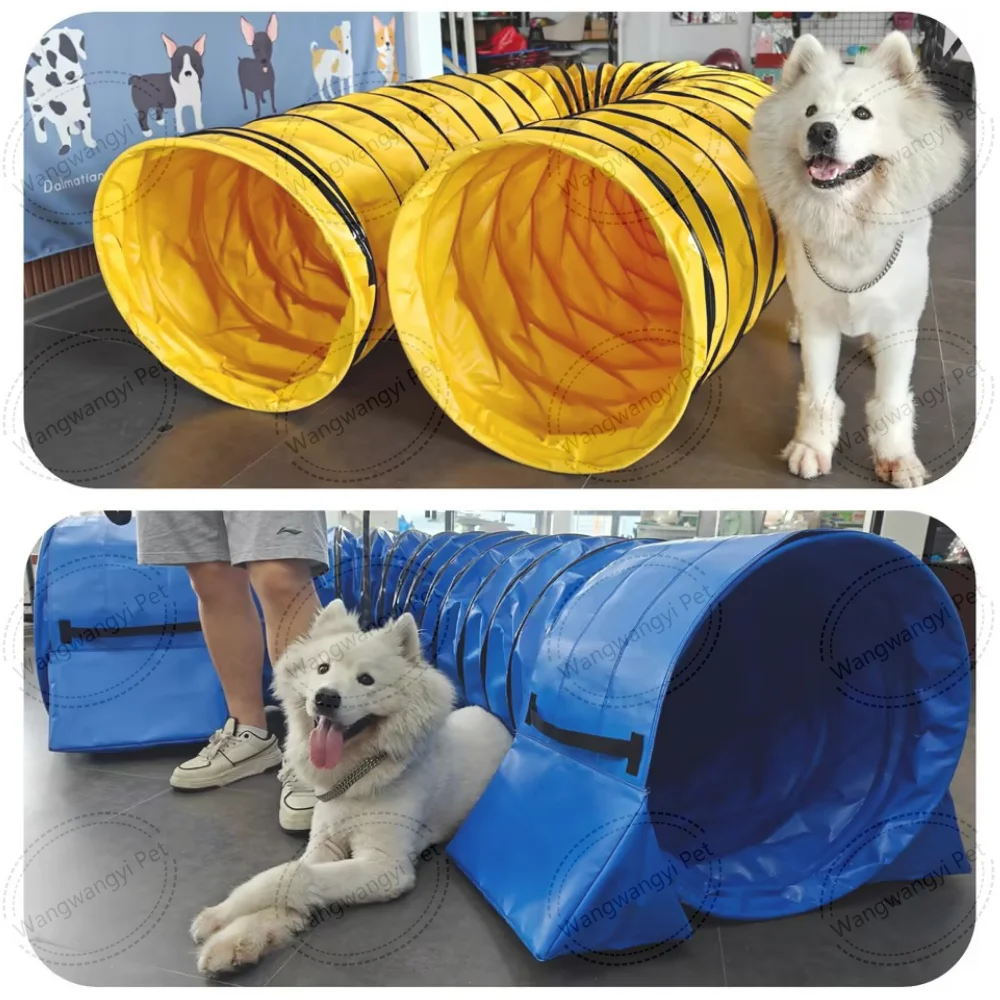 Reinforced PVC Dog Agility Play Tunnel Tube Professional 600mm Heavy ...