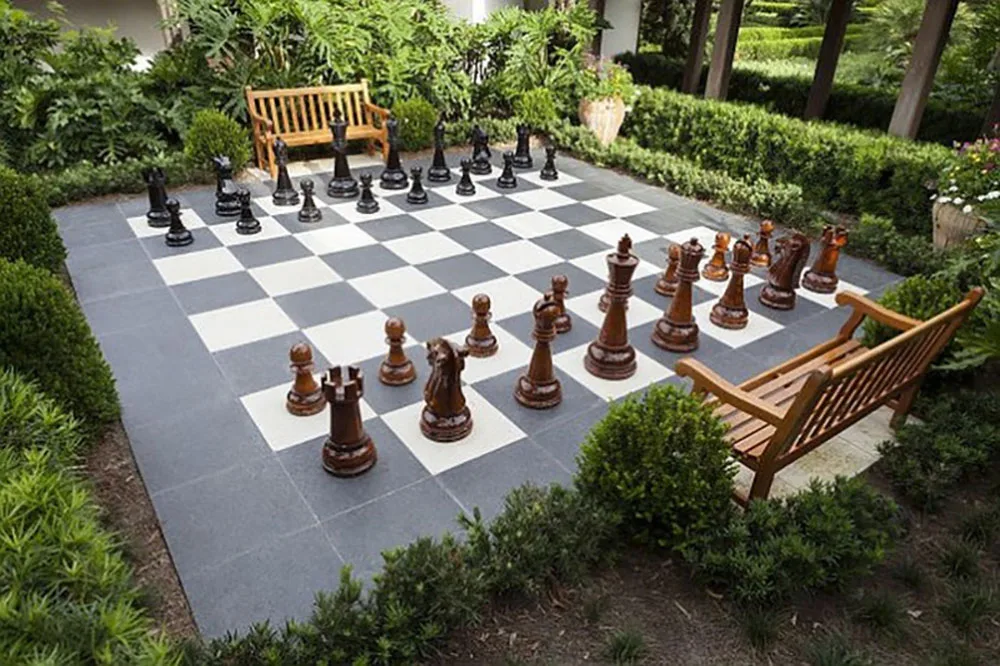 Giant Outdoor Chess Set - Perfect for Family Yard Games