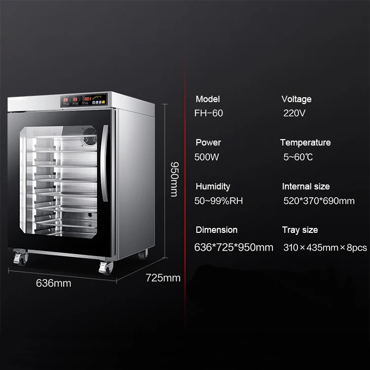 8 Trays Croissant Donut Bread Dough Retarder Proofer Cabinet Bakery ...