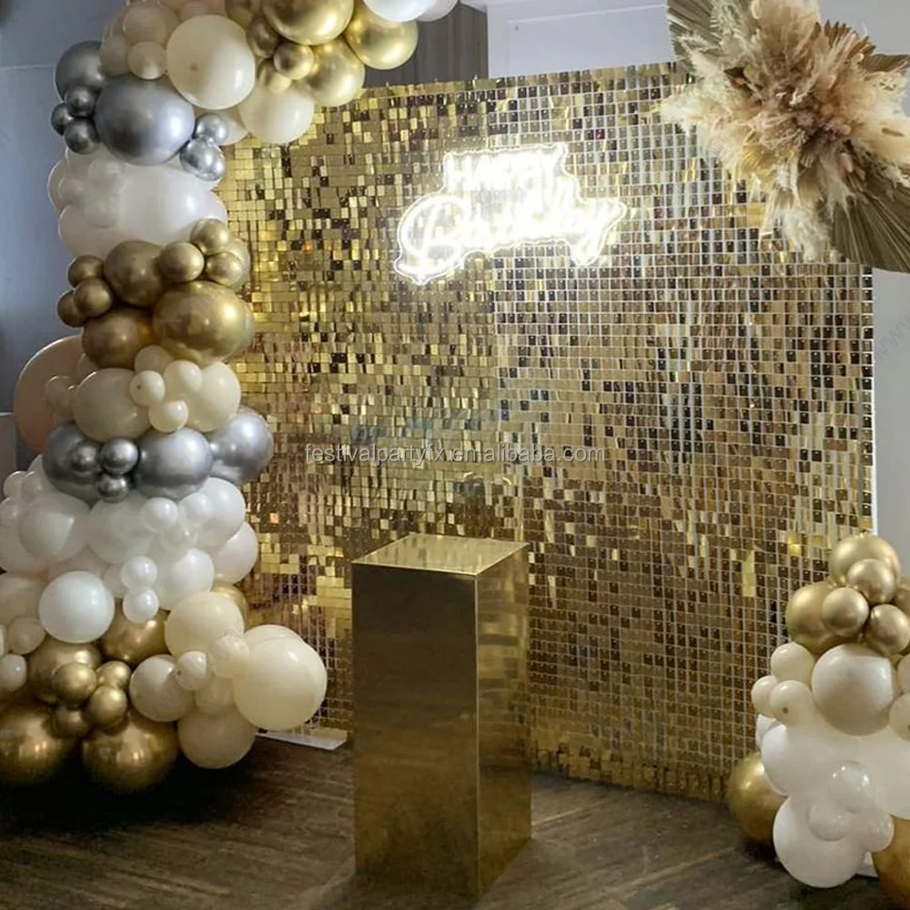Sequin Wall Panel Wedding Party Decoration Reflective Sequin Panel ...