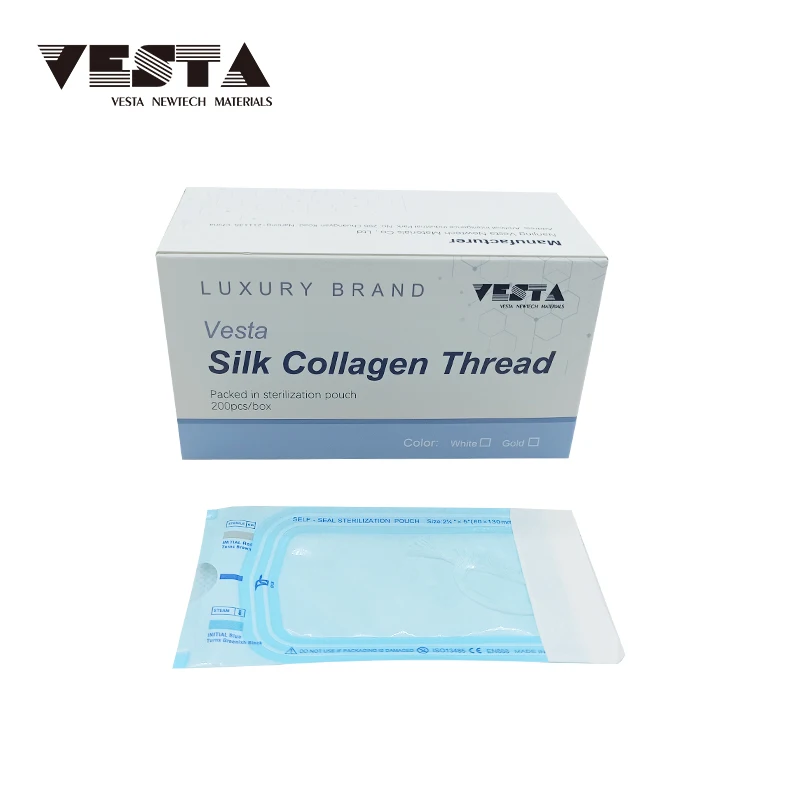 Vesta 2023 New No Needle Facial Collagen Silk Thread Lifting White ...