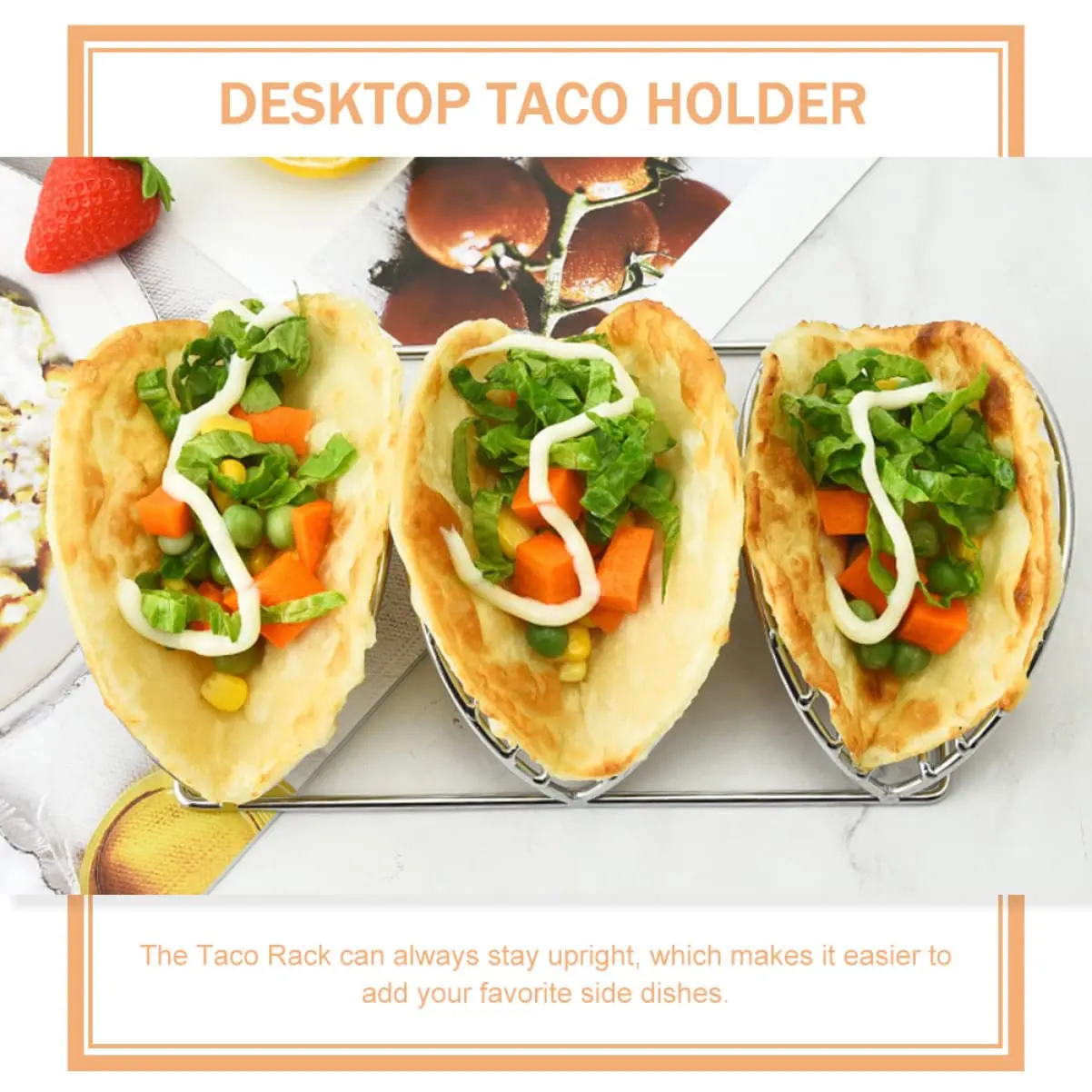 Shell Holder Taco V Shaped Stainless Steel Taco Stand Rack Tray Durable ...