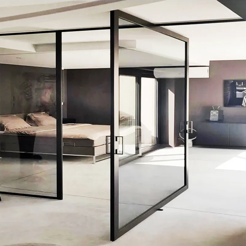 Forster Profile Steel Door Frame Pivot Entry Doors Modern Tempered ...