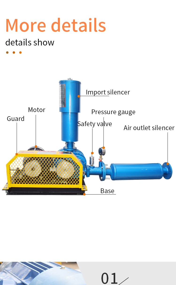 Roots Blower Aerator Sewage Treatment Aquaculture Industrial High ...
