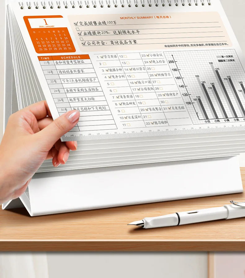 Customized 365 Days Calendarios 2026 Table Desk Calender Printing High ...