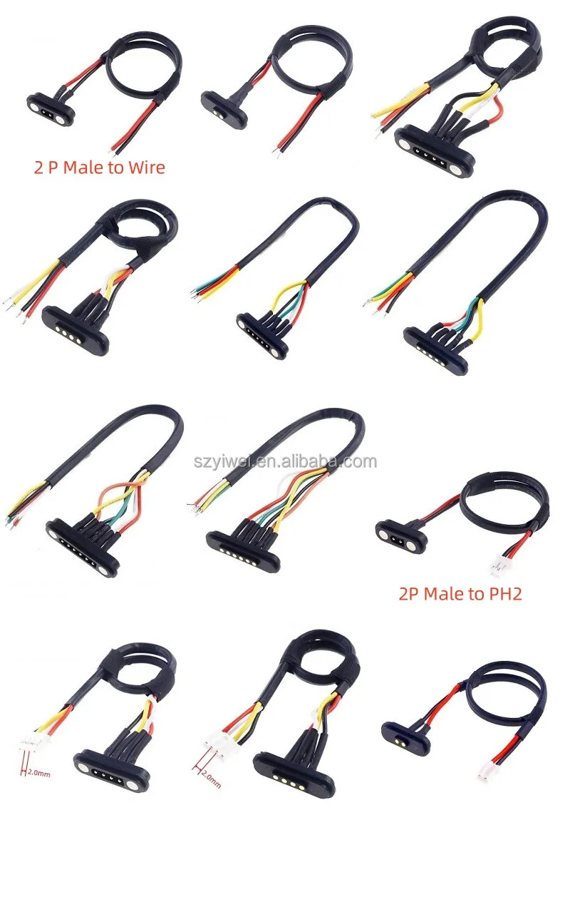 Customized Design Gold Plating Pin Strong Magnetic Connector Current 2a ...