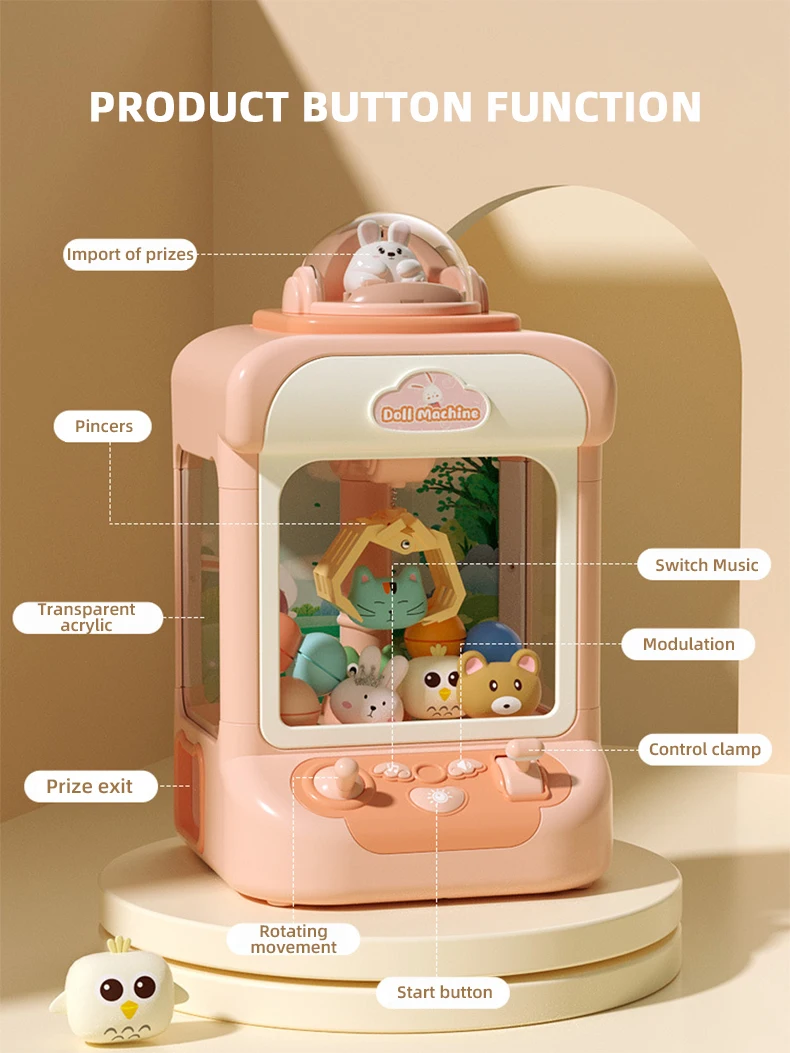 Samtoycn Electronic Catching Doll Stuffed Animal Plush Grabber Machine ...