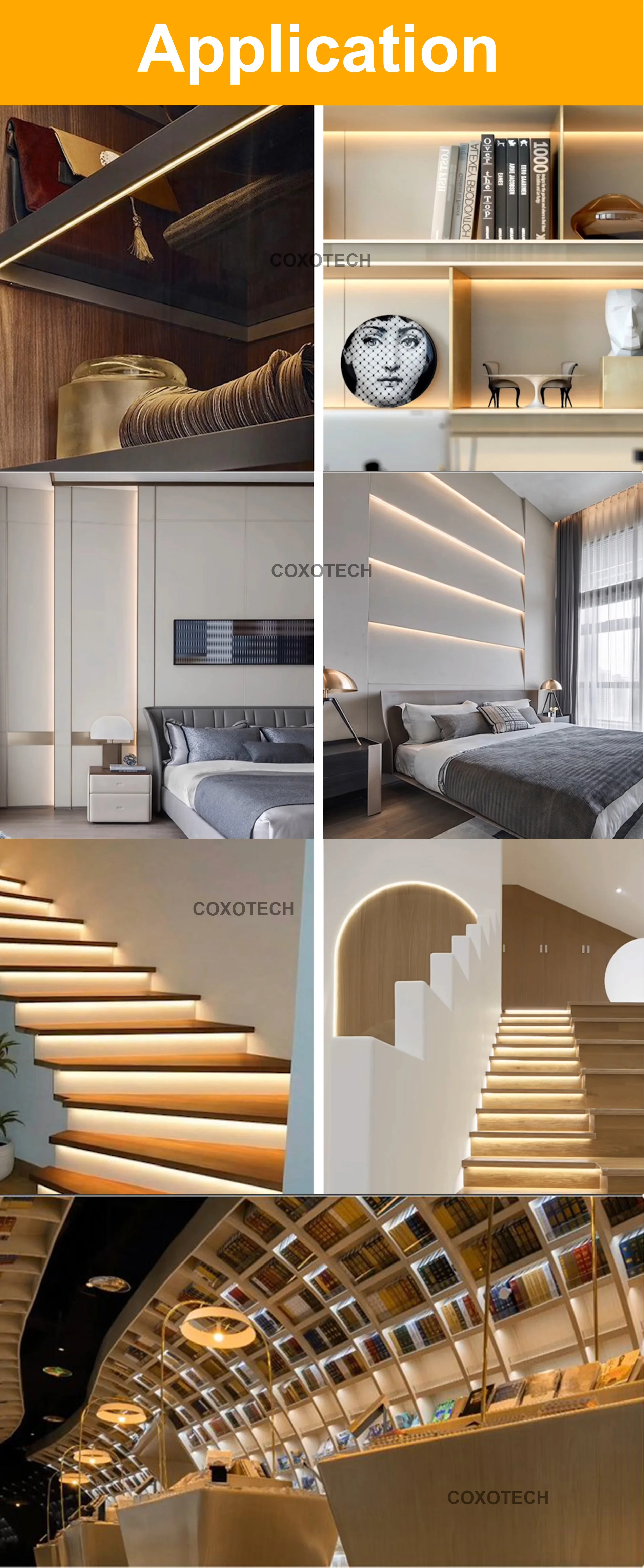 COXO Mini Cut Cob Led Strip Light - 400led Ra90 5mm 10mm