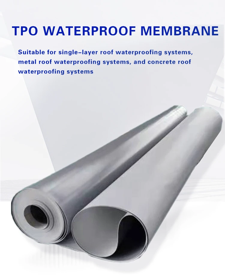 Tpo Polymer Waterproofing Membrane Roll - Buy Outdoor Flooring Pvc Roll Waterproofing,Tpo ...
