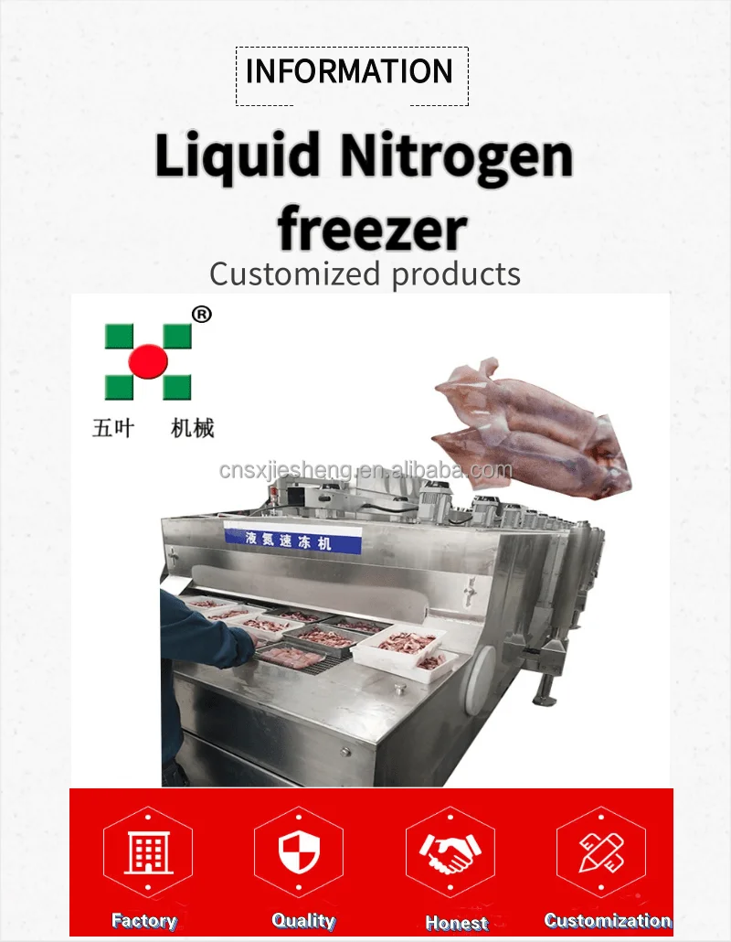 Automatic Fluidized Bed Liquid Nitrogen Blast IQF Tunnel Freezer for ...